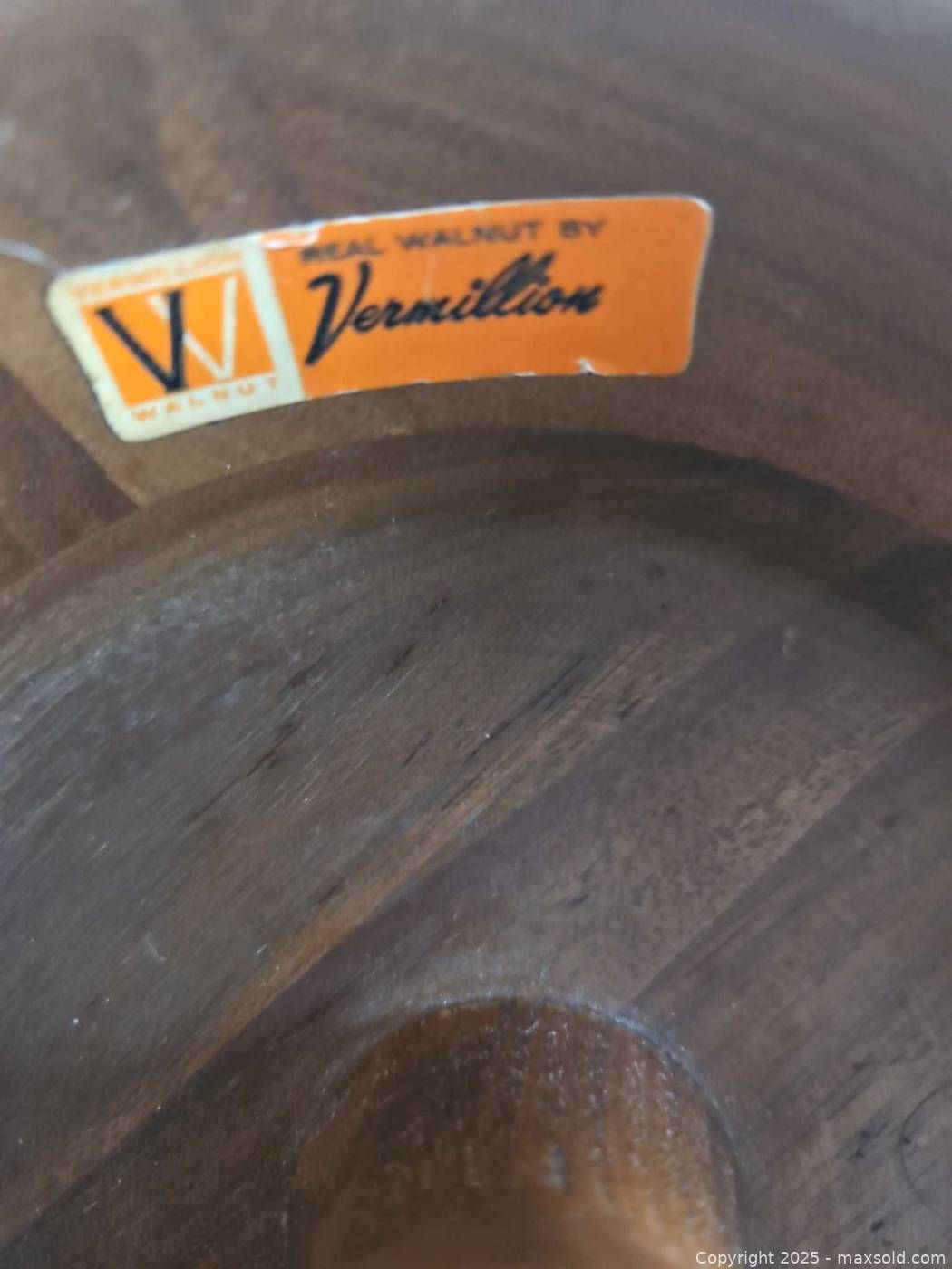 Vintage Vermillion walnut nut bowl | Maxsold