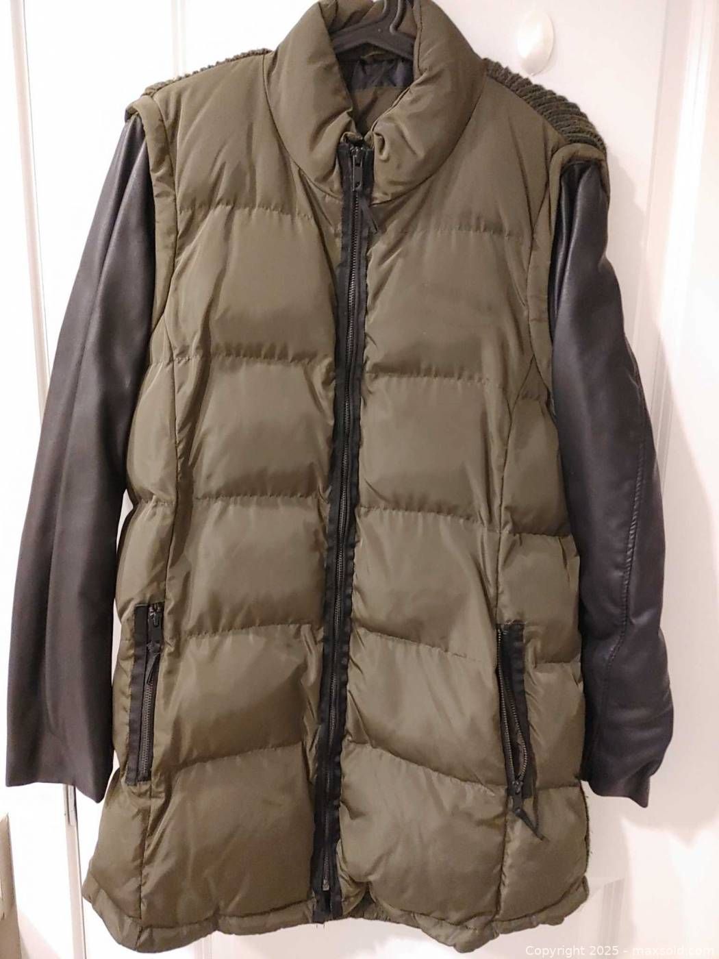 Zara Basic women’s olive puffer jacket XL | Maxsold