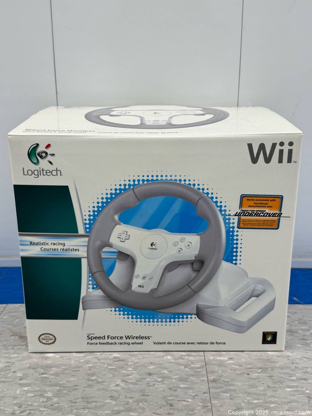 Logitech Speed Force Wireless Wii Racing Wheel With Box | Maxsold