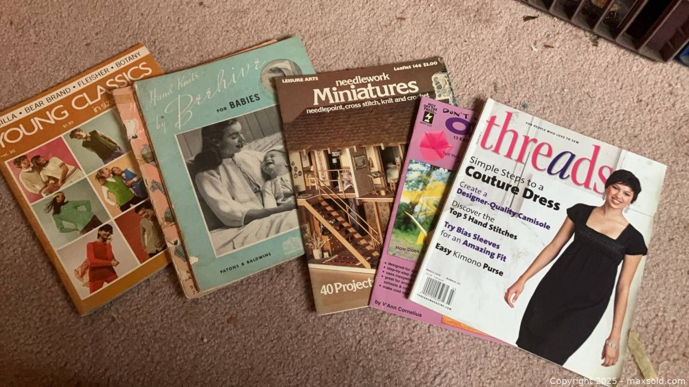 Vintage craft pattern booklets magazines 30+ | Maxsold