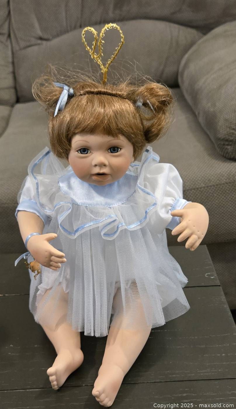 Ashton-Drake porcelain 9" baby angel doll | Maxsold