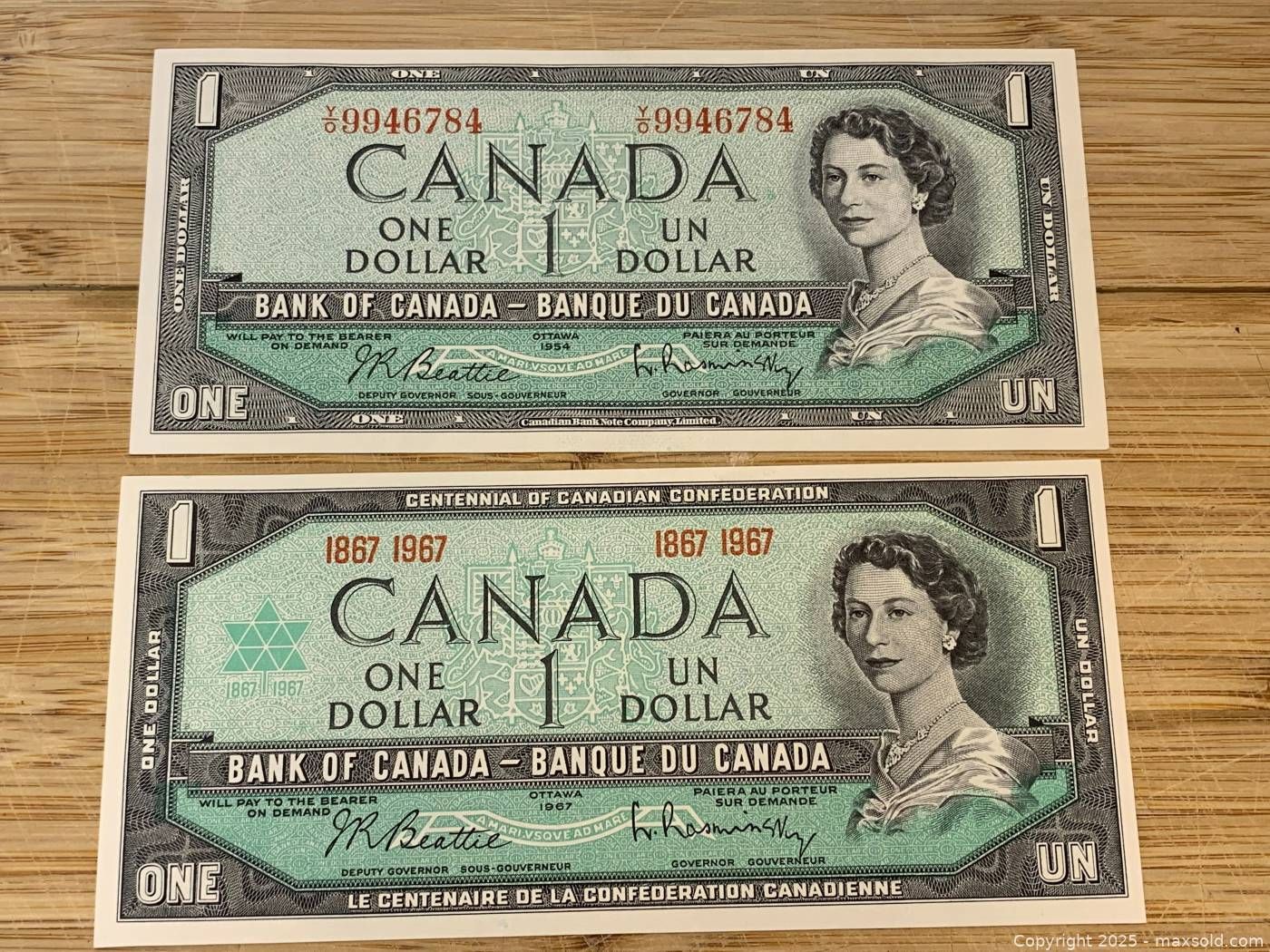 Two Bank of Canada $1 Notes 1954 & 1967 | Maxsold