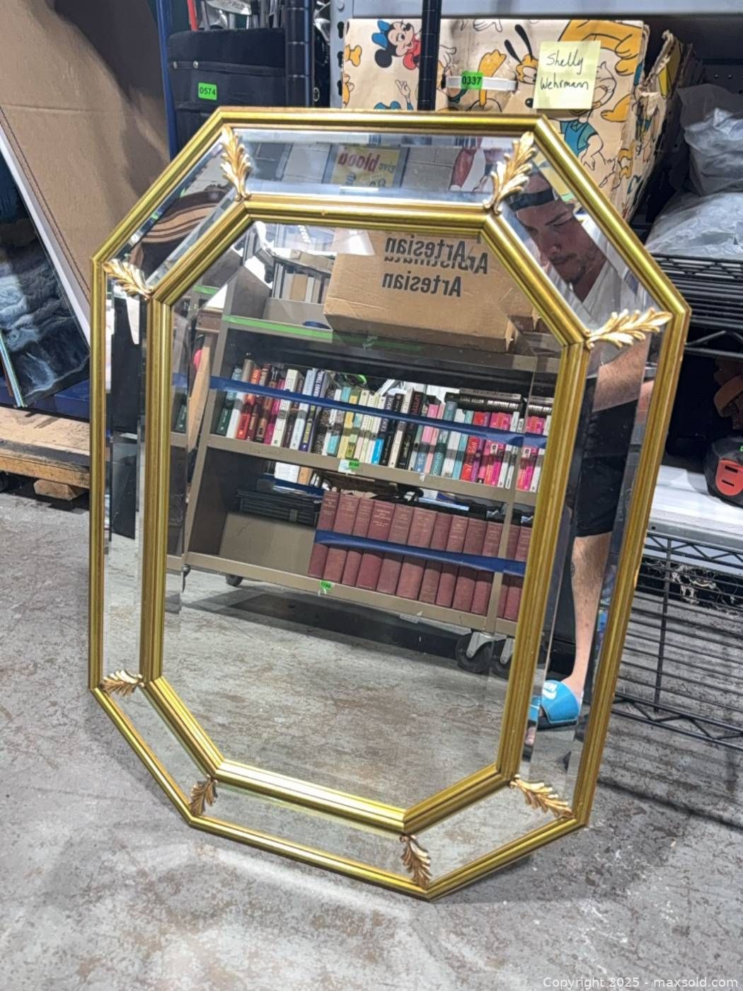 Florence Gilded Beveled Glass Mirror | Maxsold