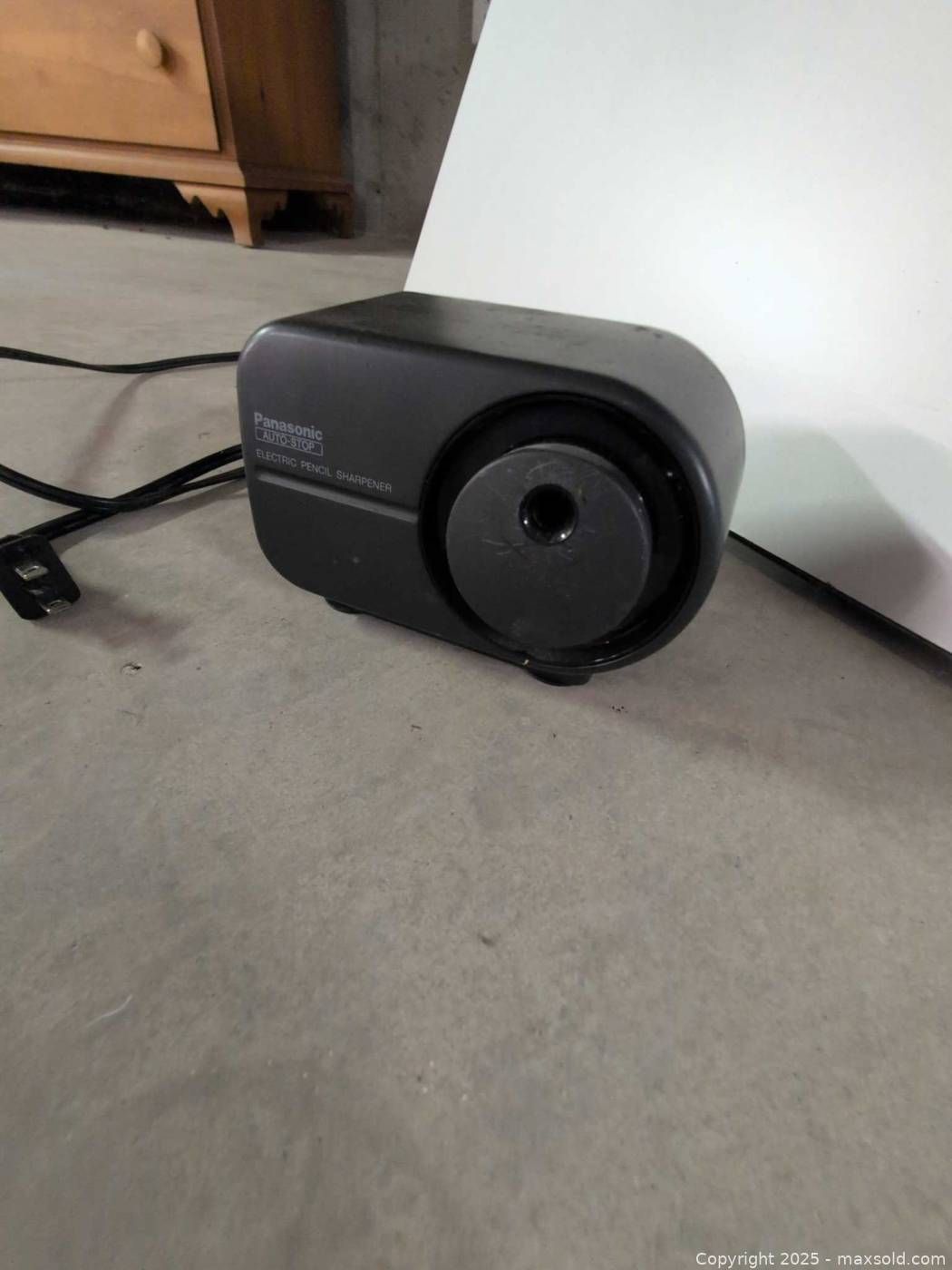 Drafting tabletop, adjustable chair, Panasonic sharpener | Maxsold