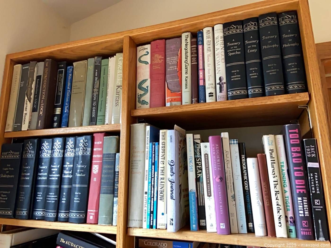 Approx. 56 English-language books, mixed hardcovers and paperbacks ...