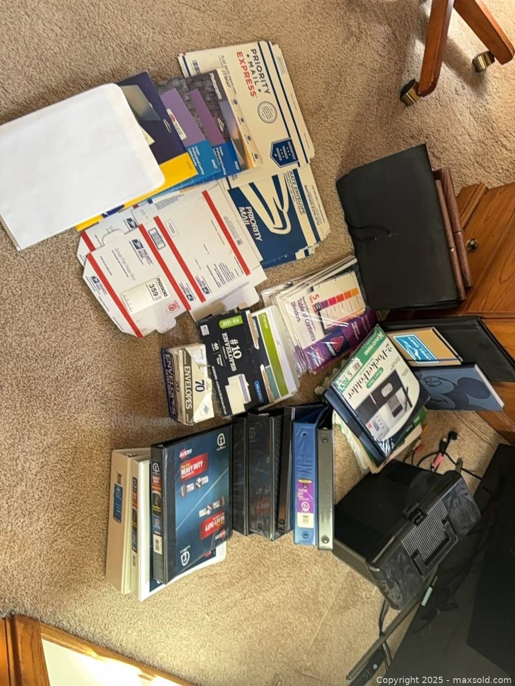 Mixed office supplies and mailing materials | Maxsold