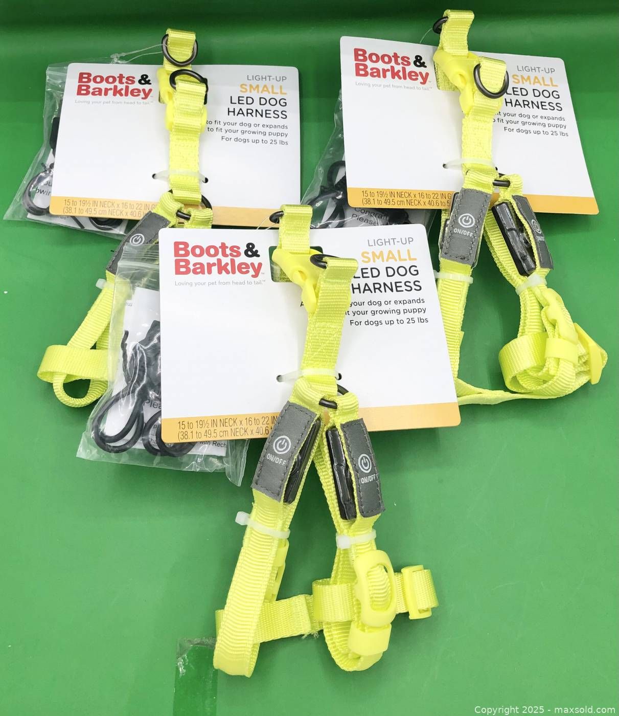 Boots & Barkley Small LED Dog Harnesses x3 | Maxsold