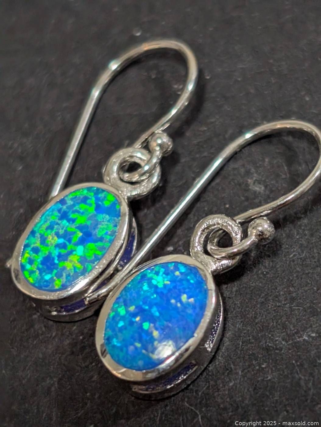Silver Opalite Earrings | Maxsold