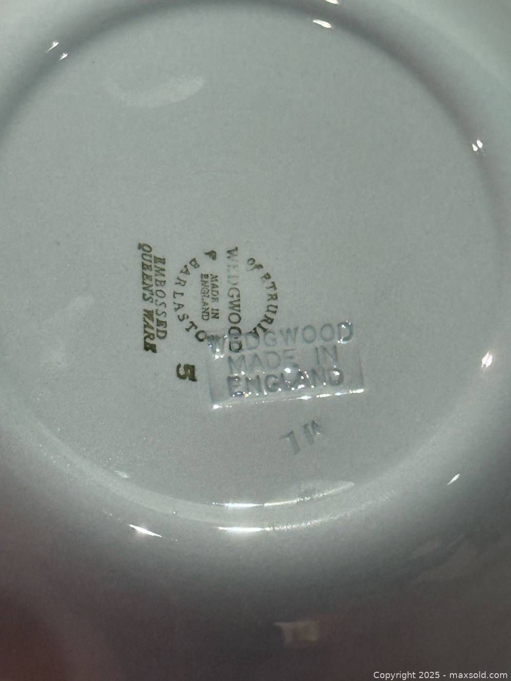 Wedgwood Queensware Powder Blue Tea Cups, Saucers, Bowls, Platter | Maxsold