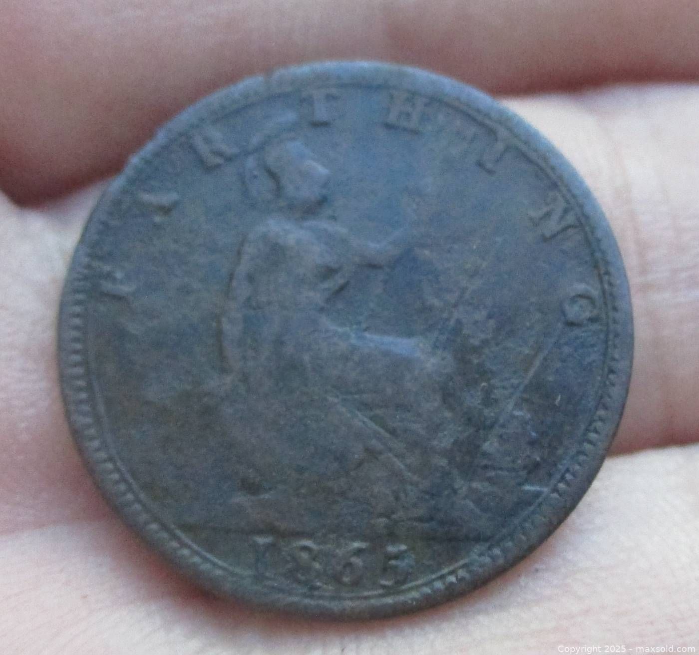 1865 Great Britain Queen Victoria Farthing | Maxsold