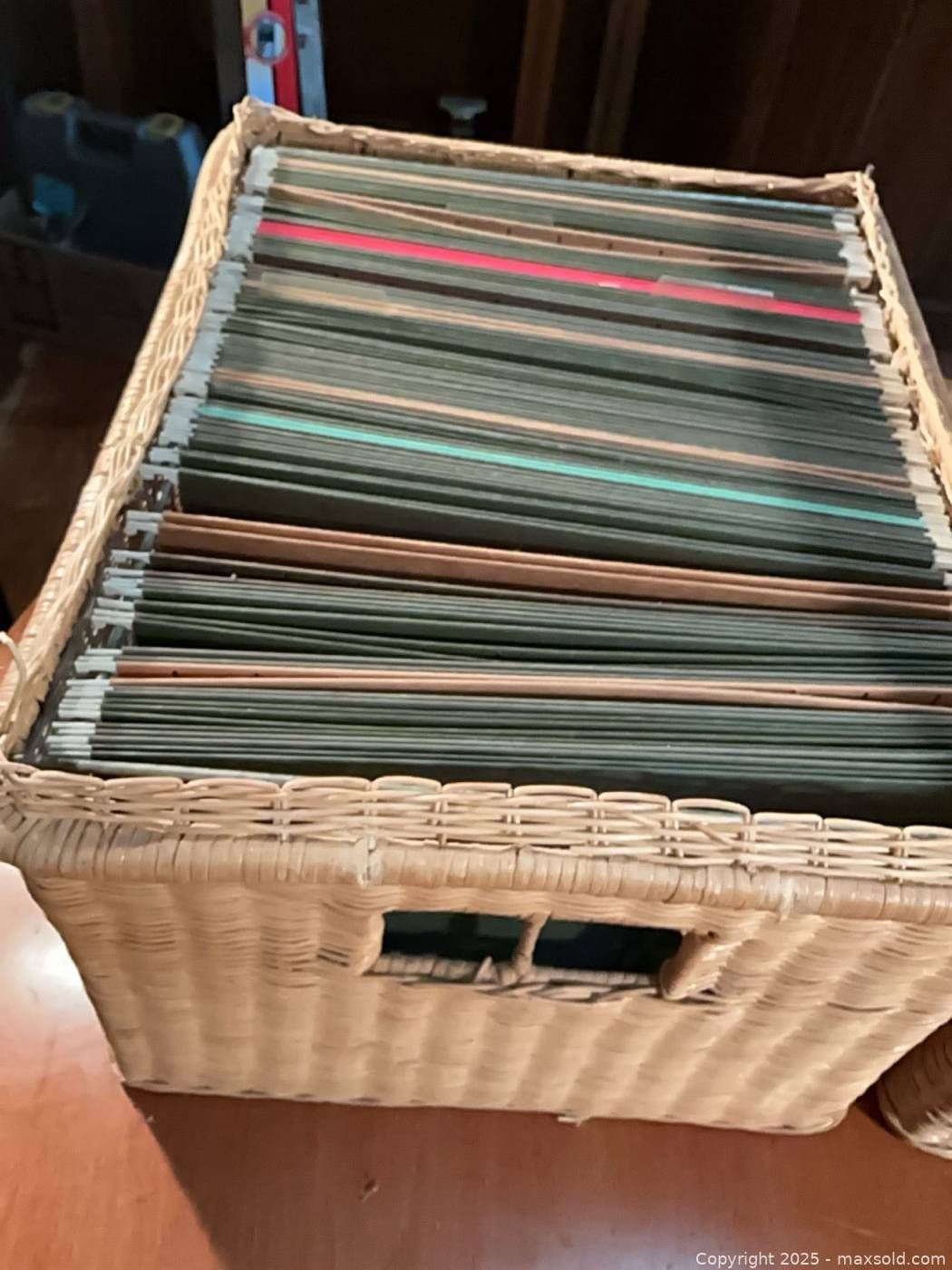 Pair of wicker file cabinets 16x14x11 in | Maxsold