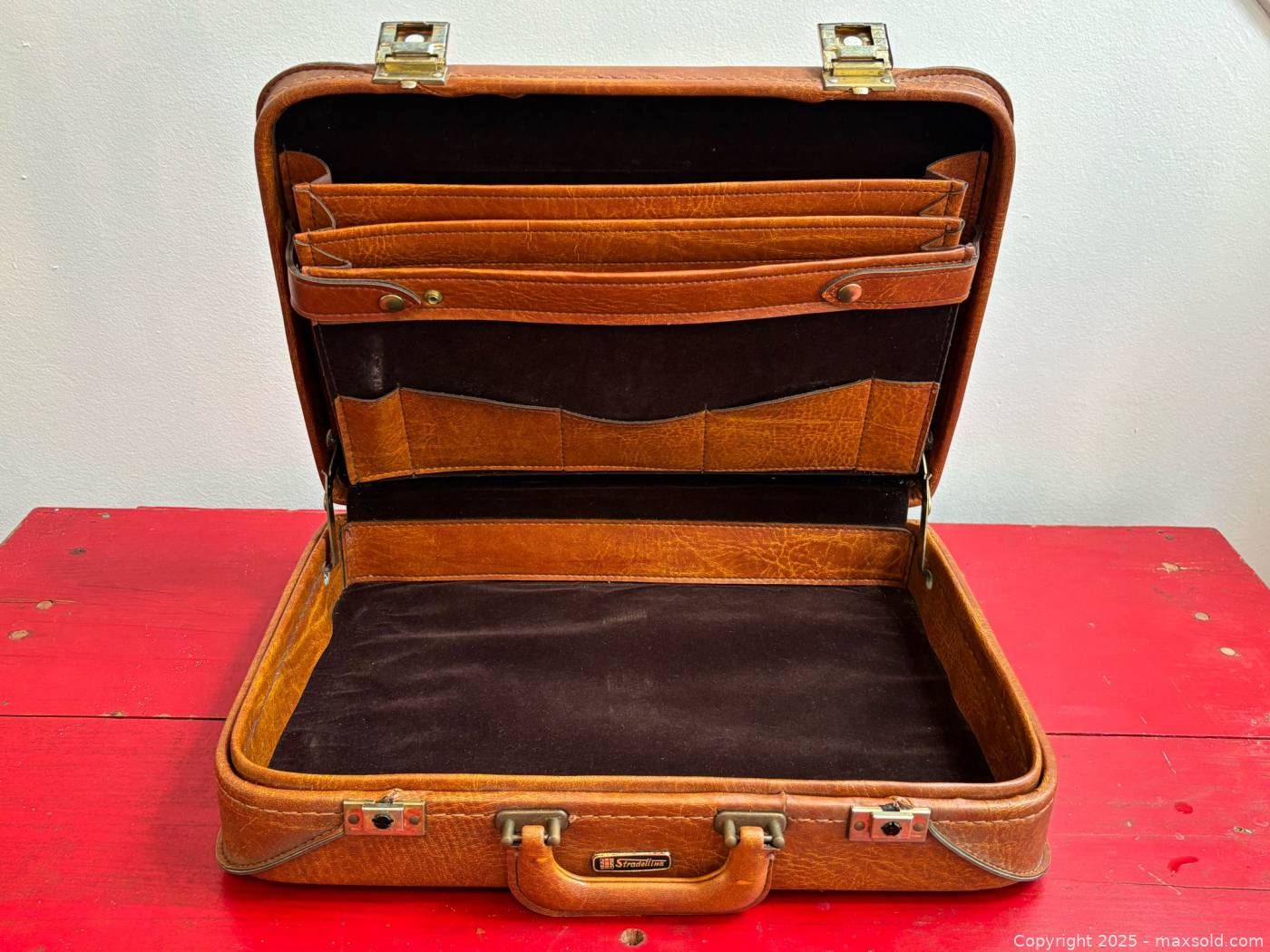 Stradellina Brown Leather Hard-Shell Attache | Maxsold