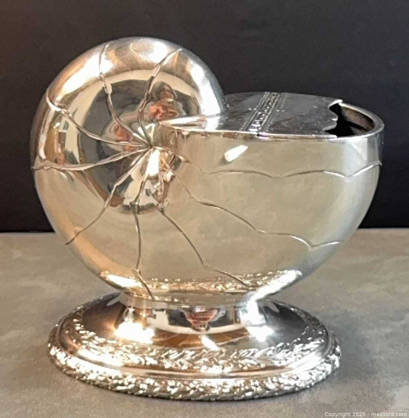 Antique Victorian Silver Plated Nautilus Spoon Warmer | Maxsold