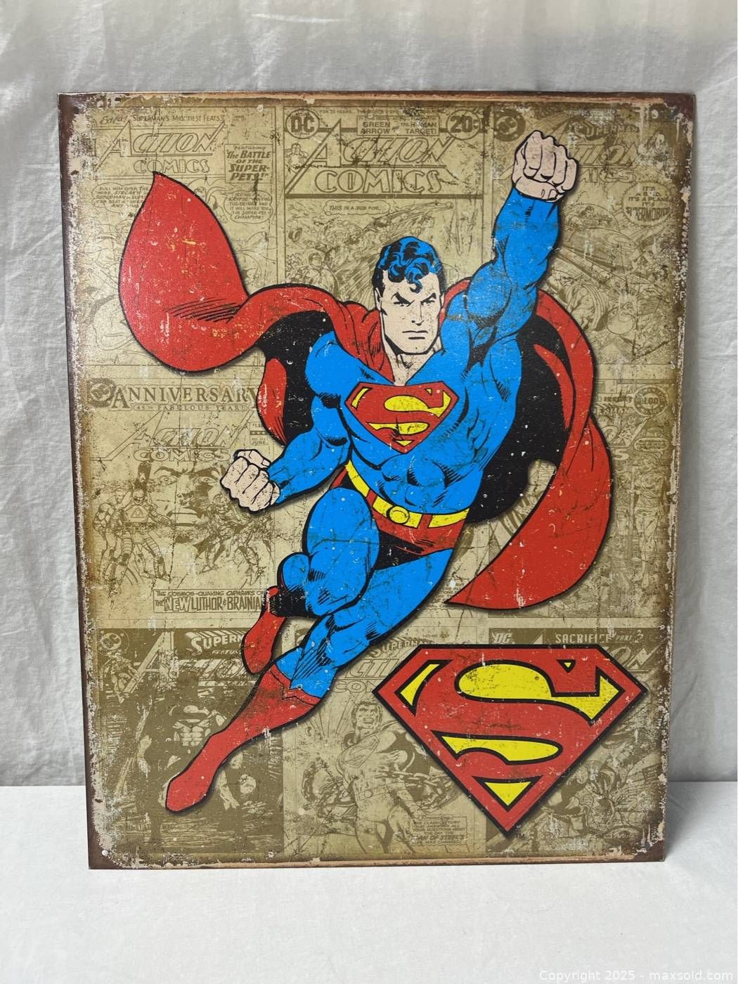 DC Comics Superman Action Comics metal wall sign | Maxsold