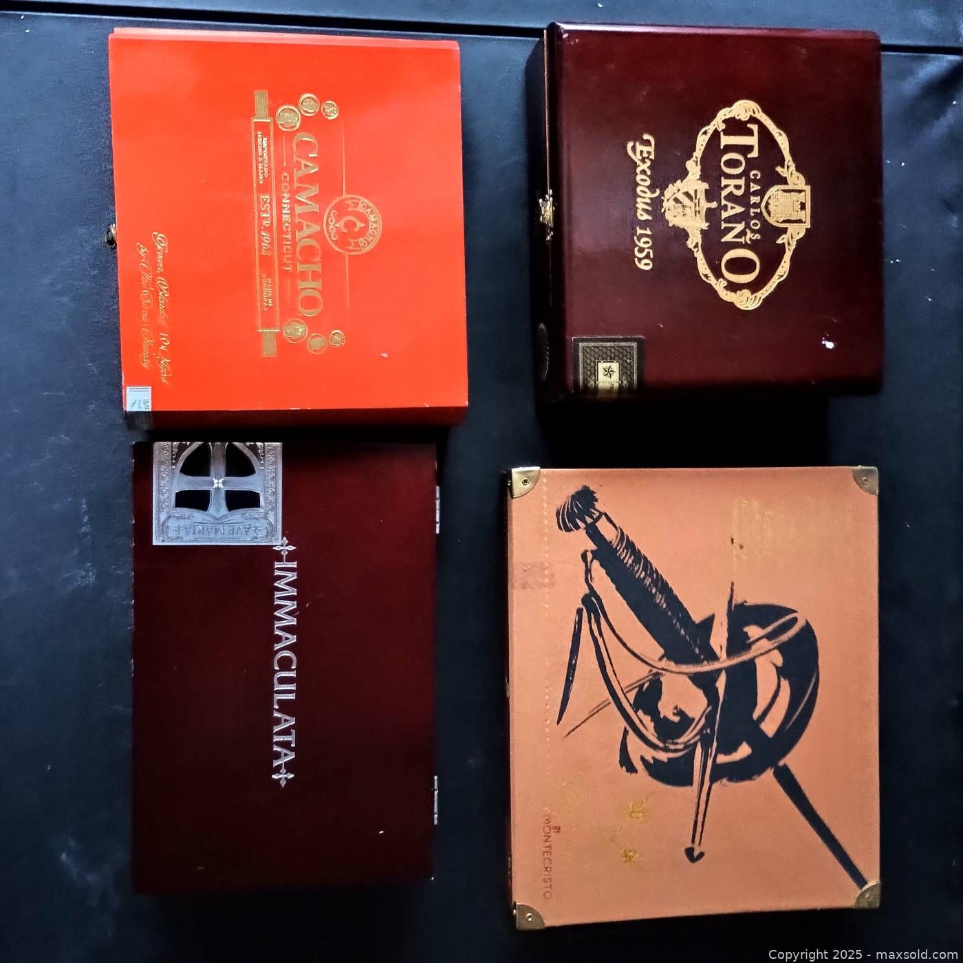 4 vintage wooden cigar boxes | Maxsold