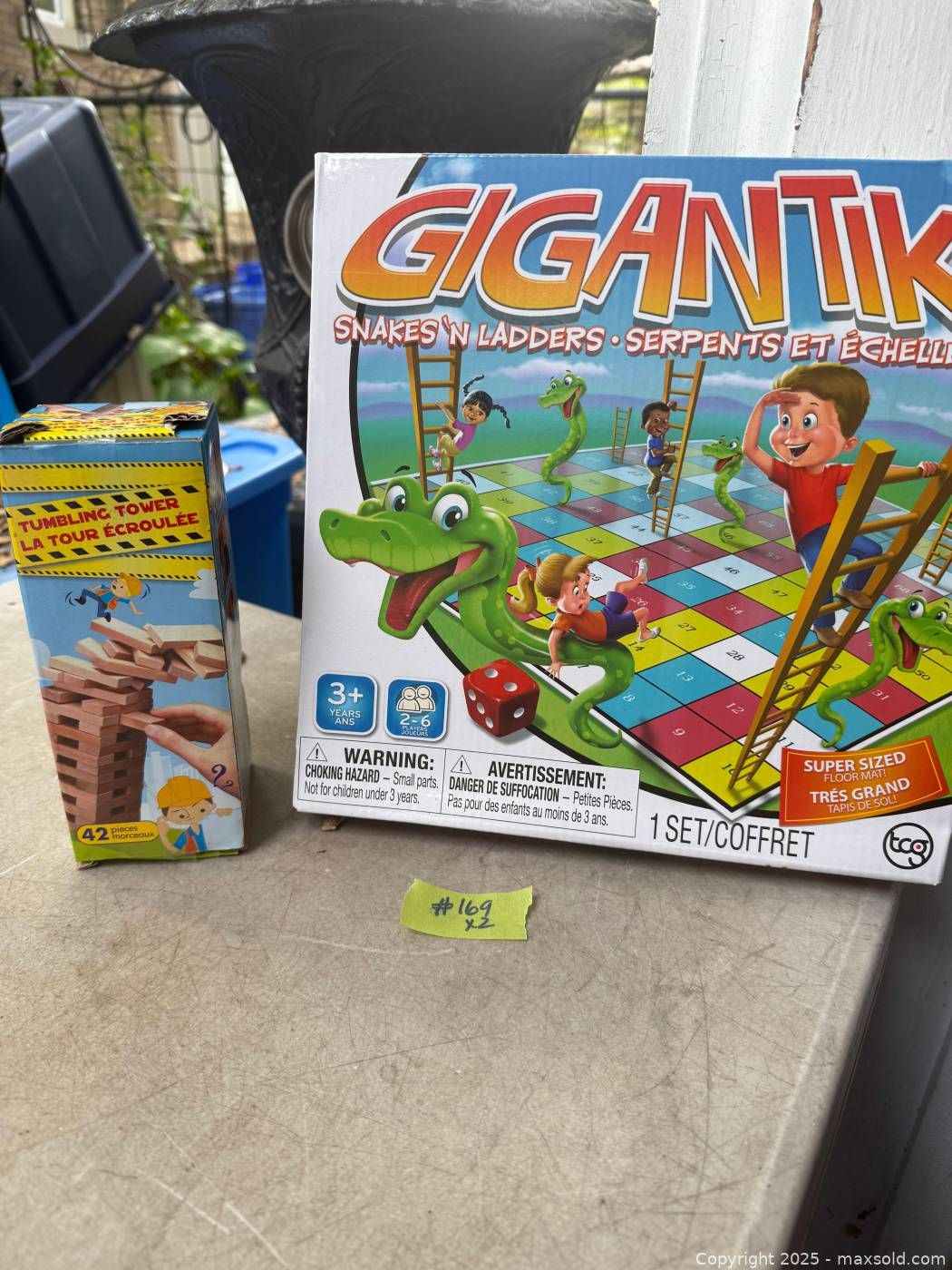 Snakes & Ladders and Tumbling Tower games | Maxsold