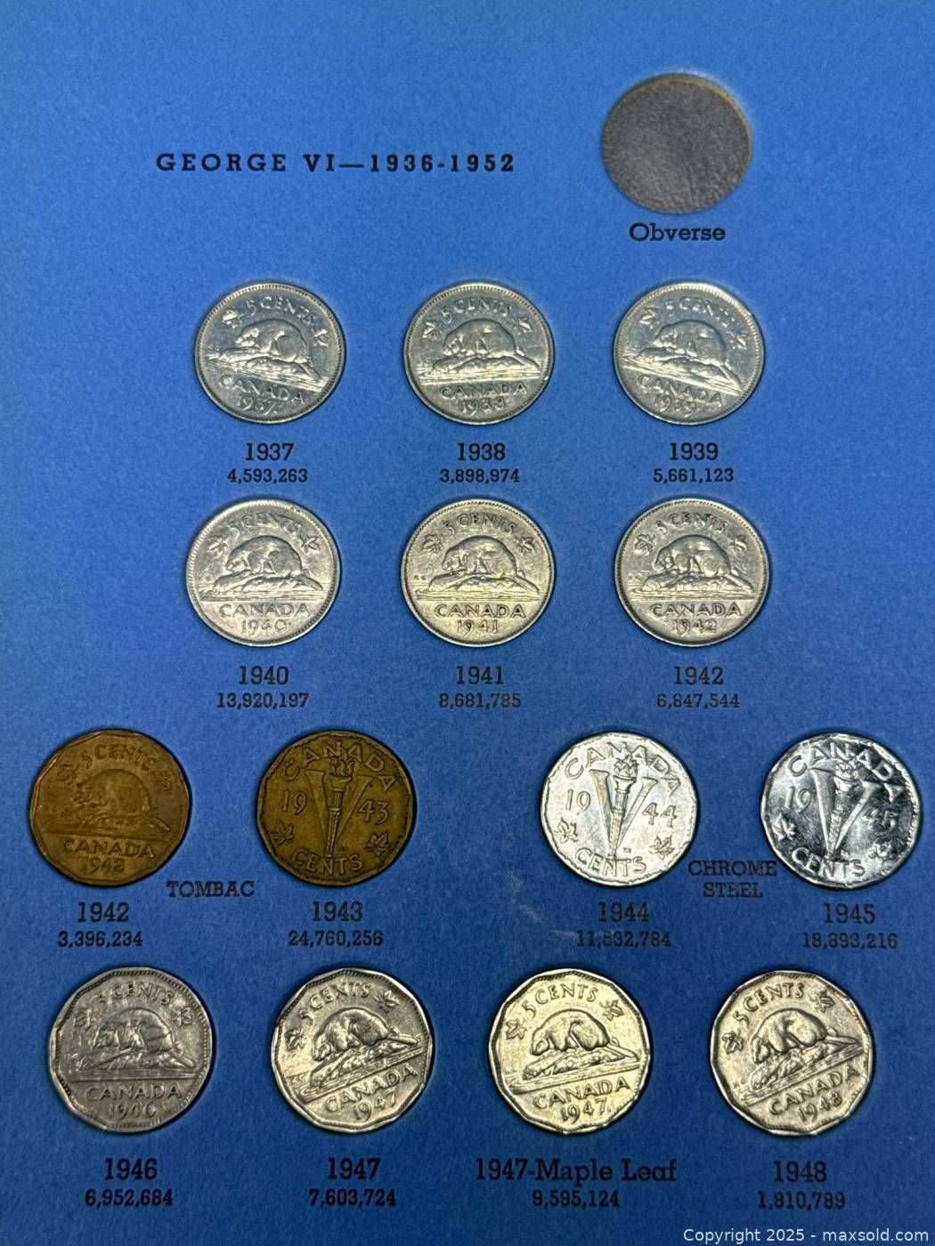 Canadian Coin Albums Small Cents & Nickels | Maxsold