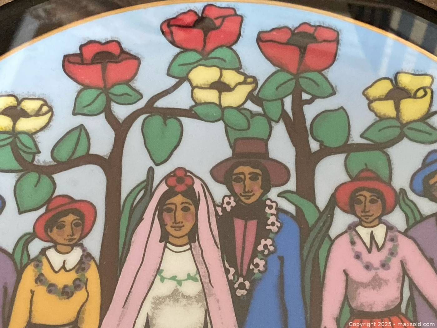 Elke Sommer Hawaiian Wedding limited edition framed porcelain plate ...