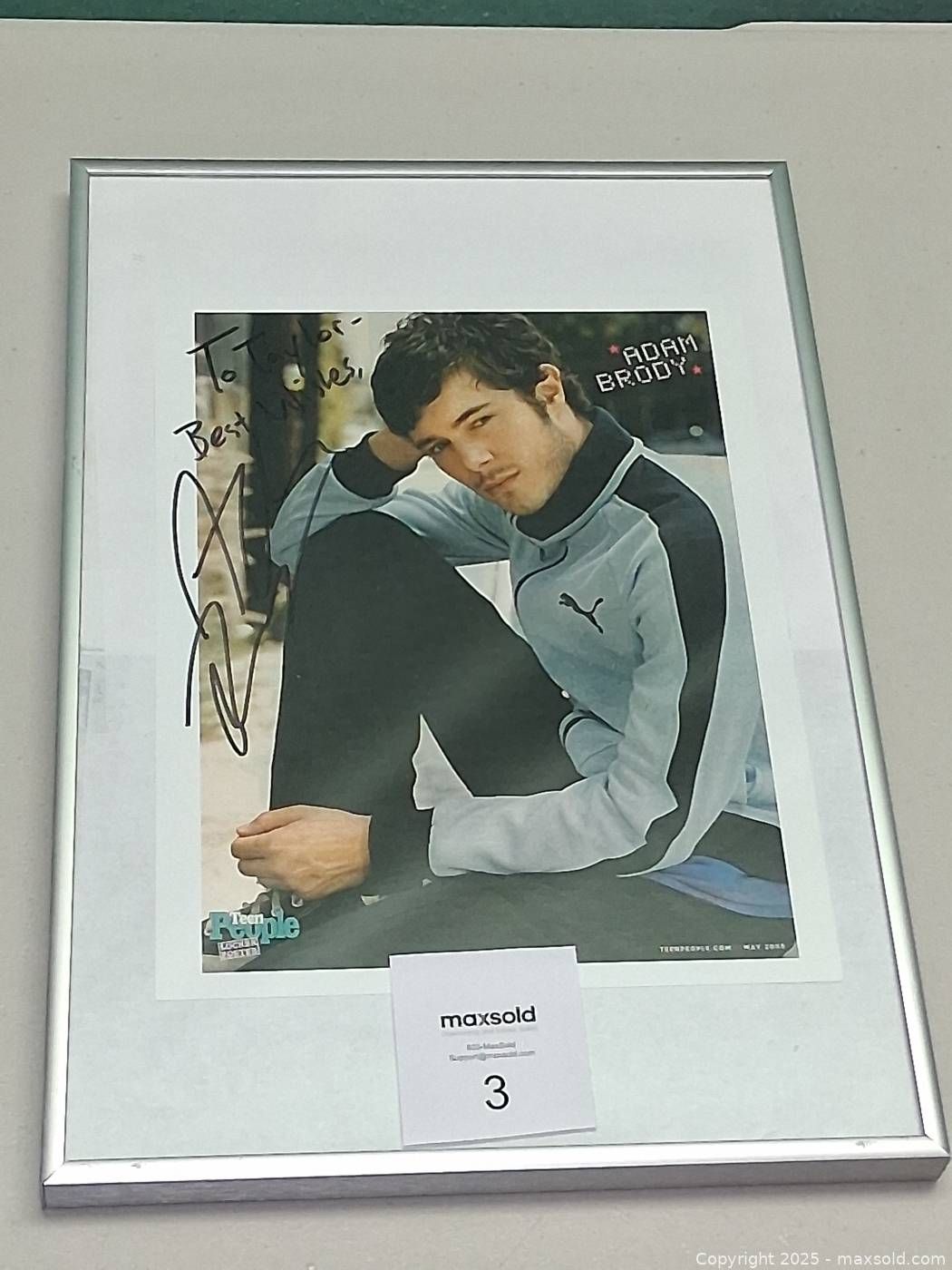 Adam Brody signed Teen People photo print | Maxsold