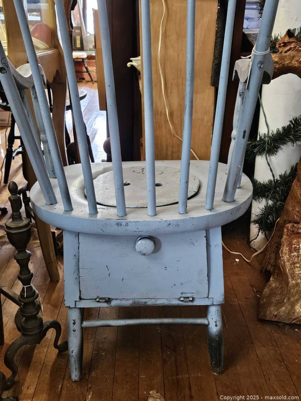 Antique wooden commode chair | Maxsold