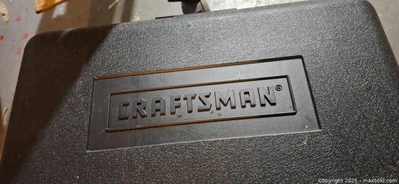 Craftsman router parts with case | Maxsold