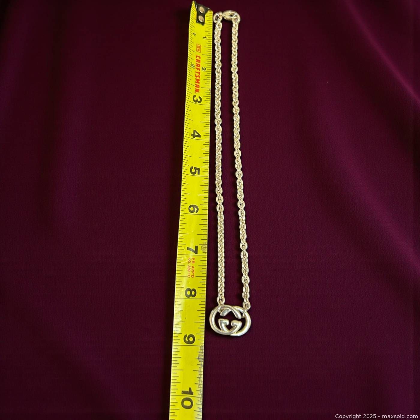 Sterling Silver Gucci Necklace 18in | Maxsold