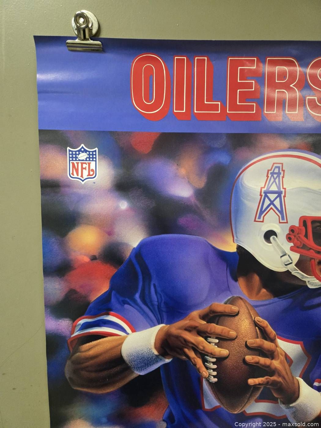 Vintage Houston Oilers Budweiser Poster 24"x18" | Maxsold