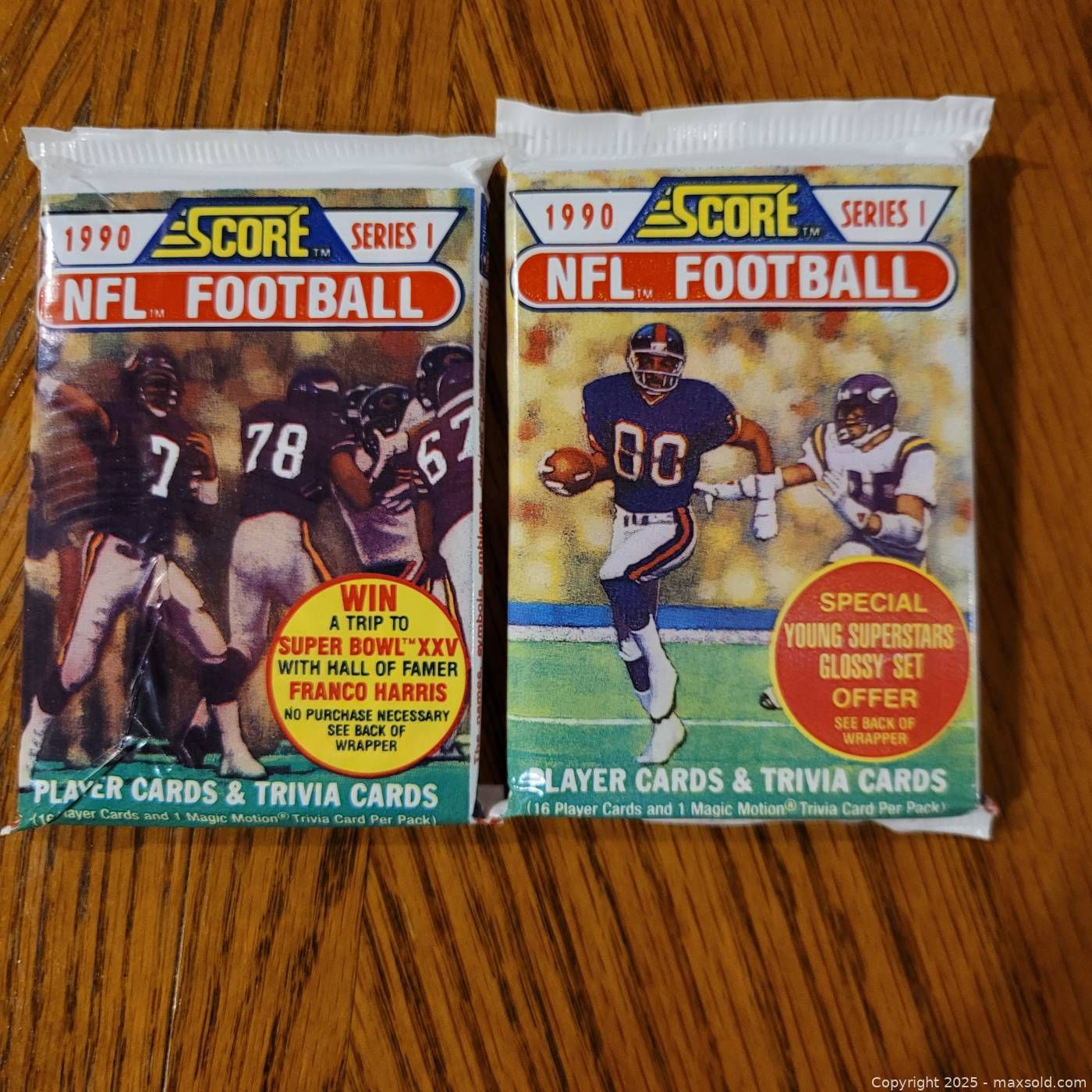 1990 Score NFL Football Series 1 sealed packs (2) | Maxsold