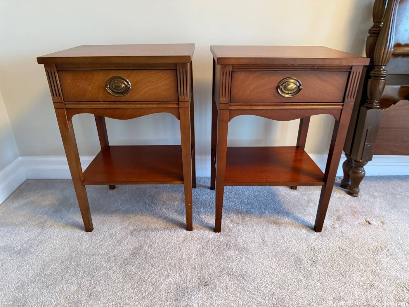 Pair of Federal Style Mahogany Side Tables | Maxsold