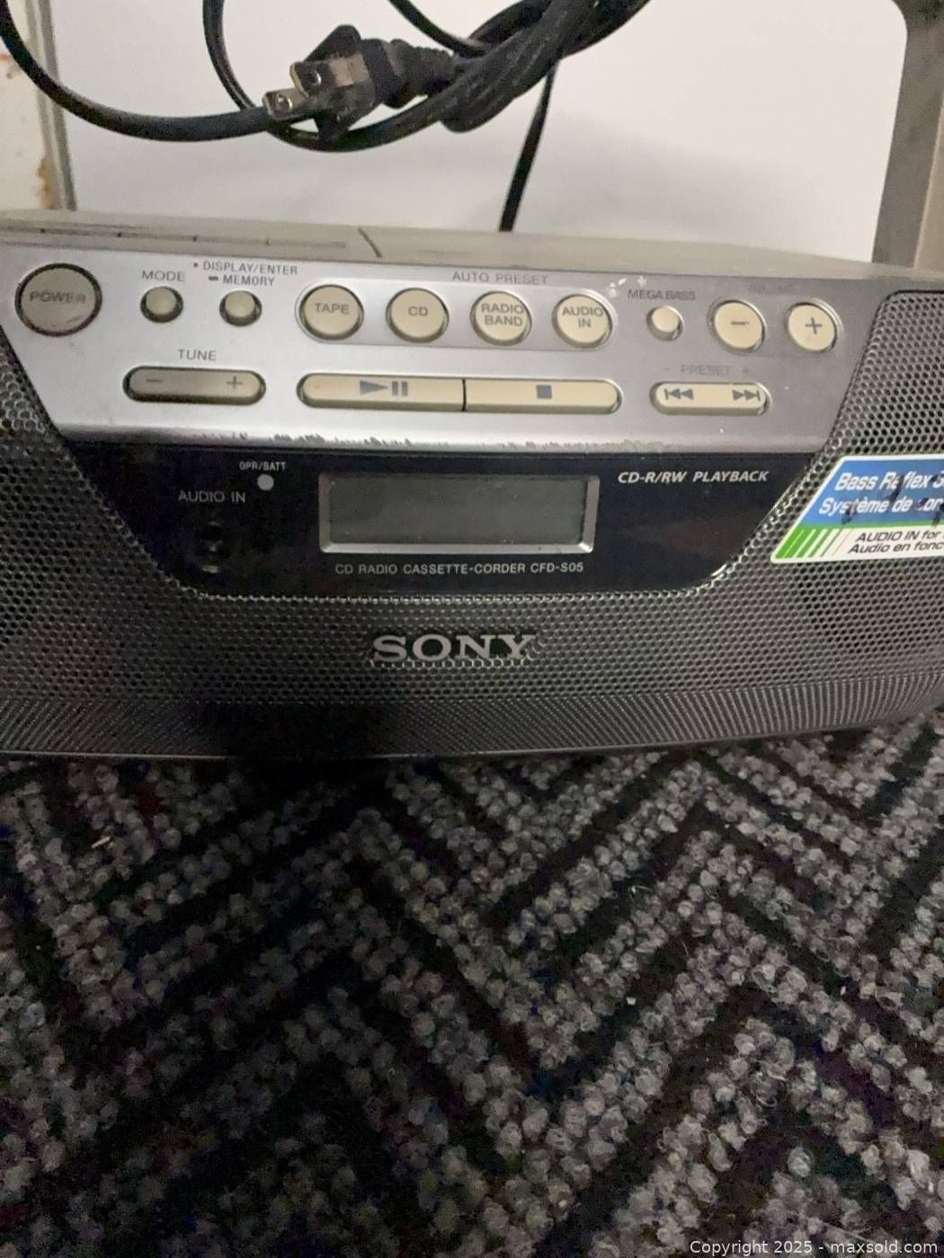 Sony CFD-S05 Portable CD Radio Cassette-Corder Boombox | Clearview ...