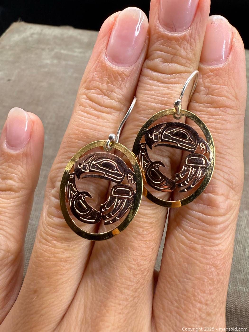 Northwest Coast Indigenous Sterling Silver, Gold & Copper Raven ...