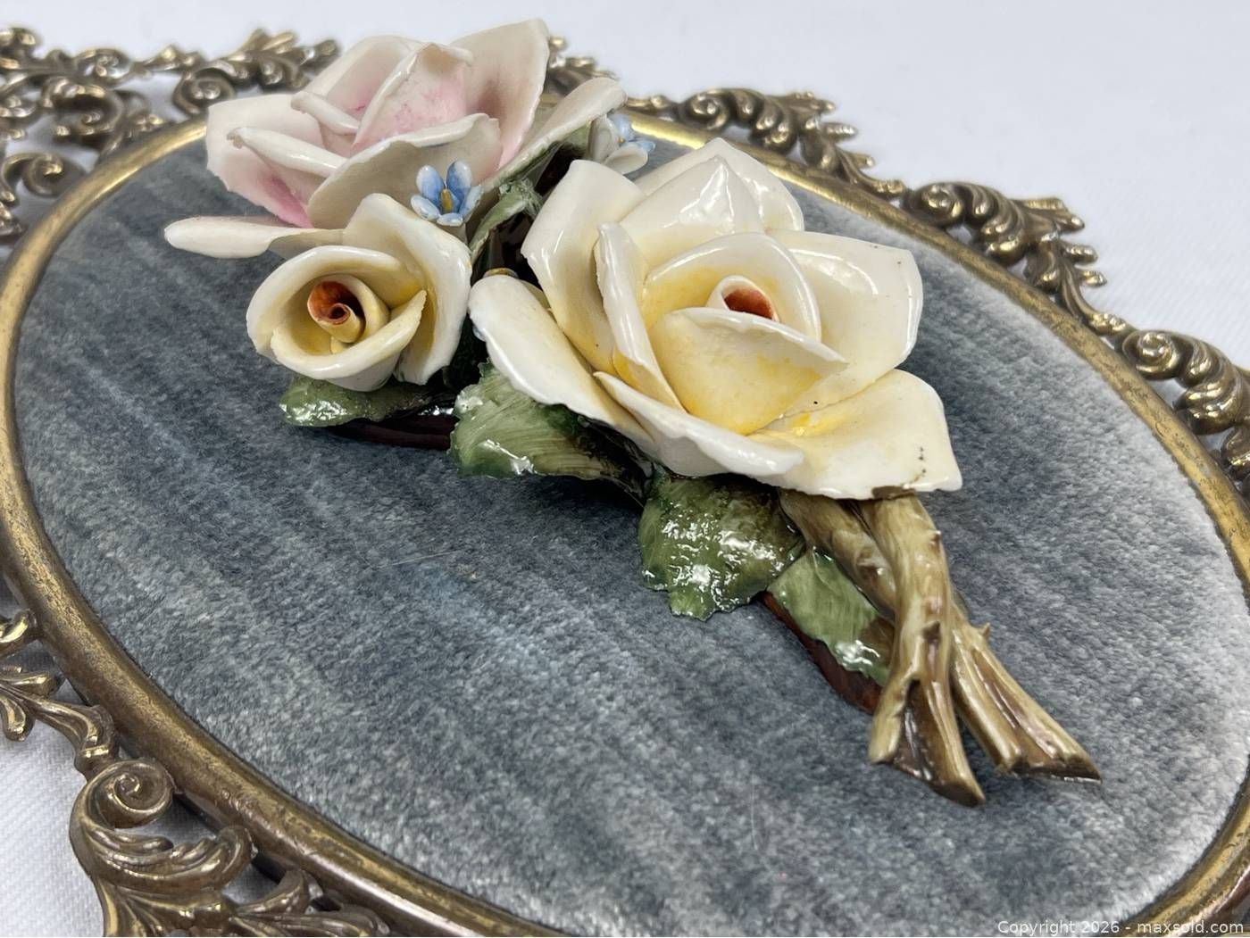 Vintage Roses in Padded Velvet Wall Decor | Campbell (California, USA ...