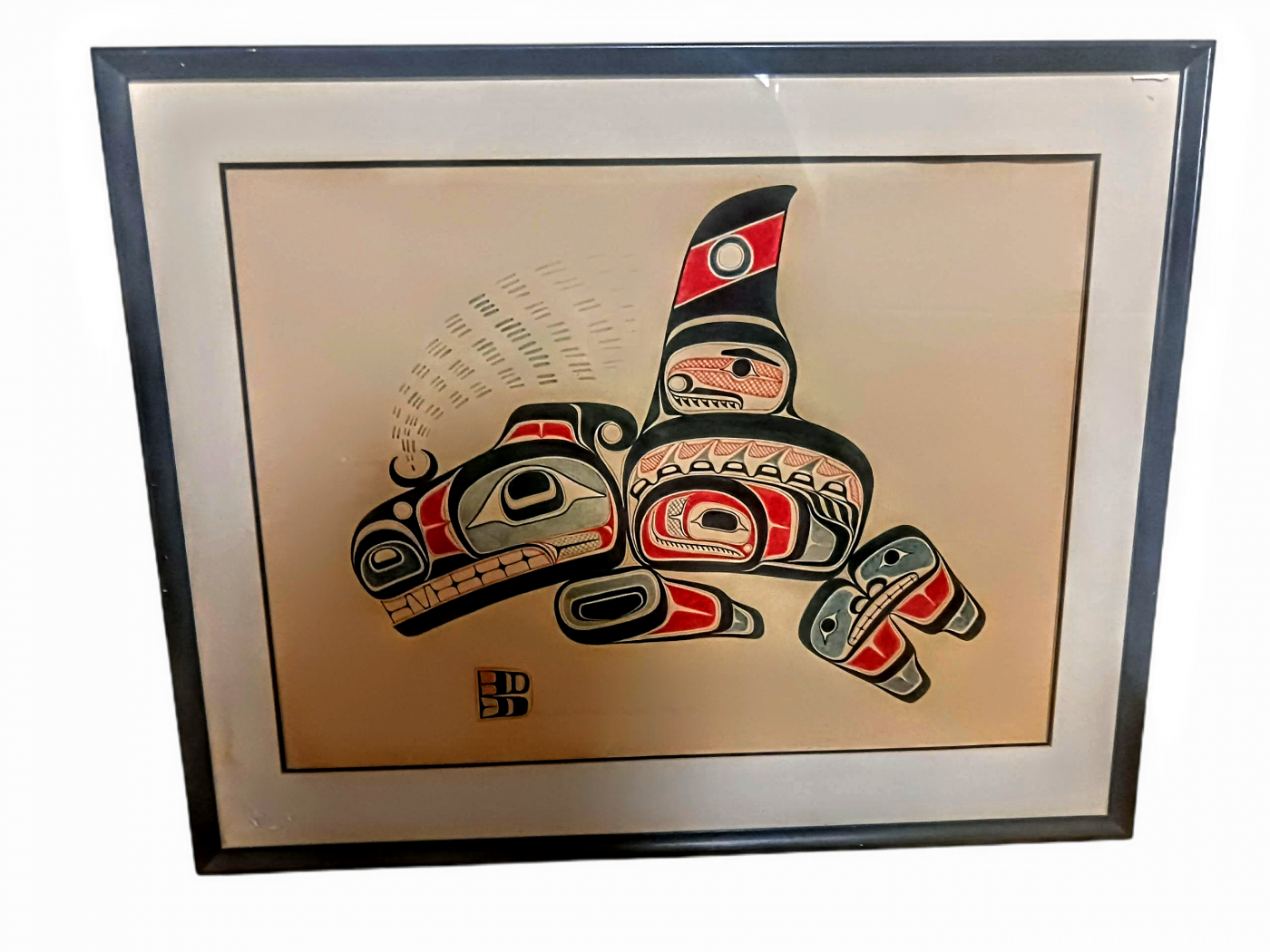 VINTAGE HAIDA FIRST NATIONS SERIGRAPH ATTRIBUTED TO ROBERT CHARLES ...