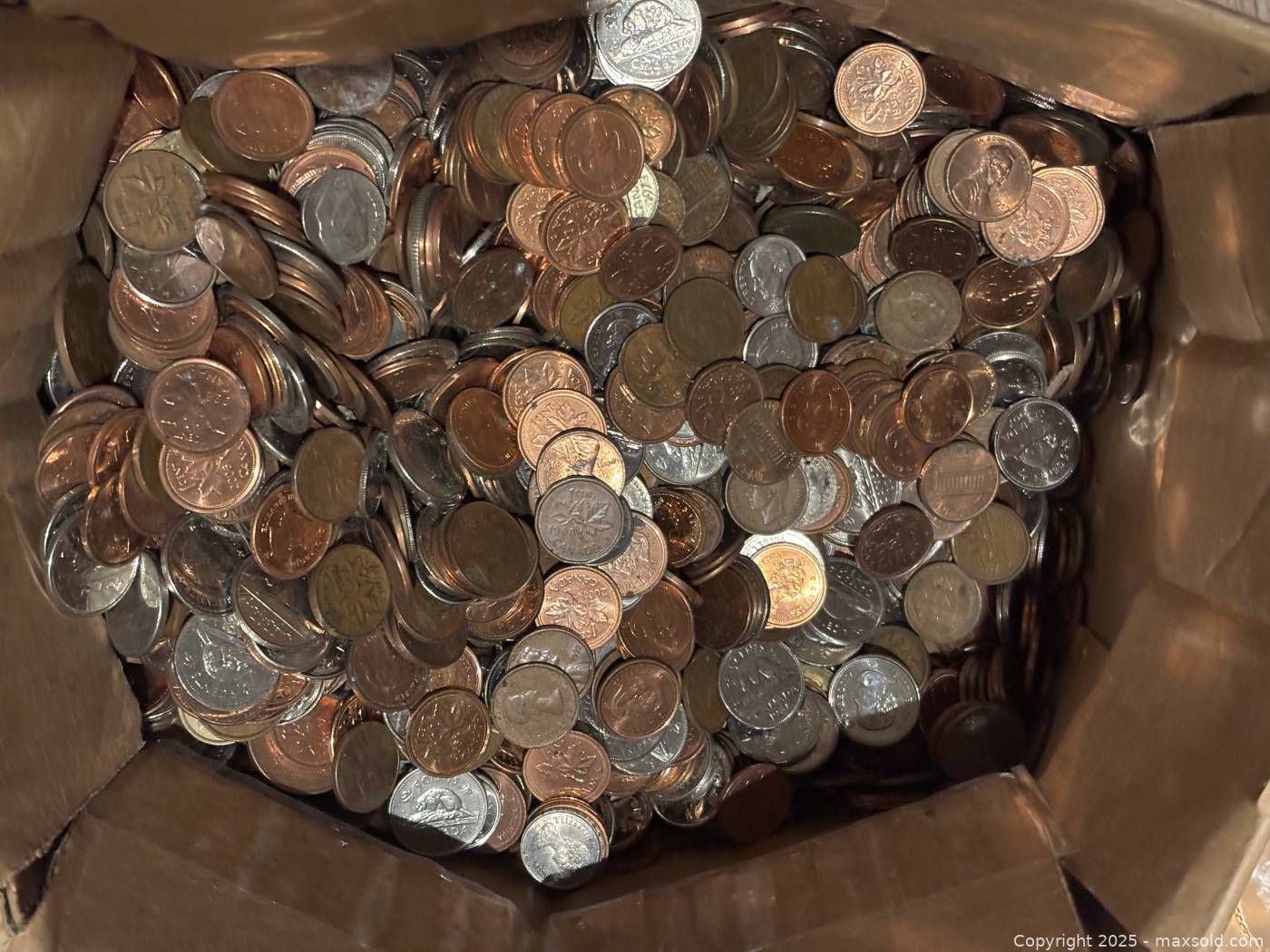 9.6 kg of dimes, nickels and pennies | Coquitlam (British Columbia ...