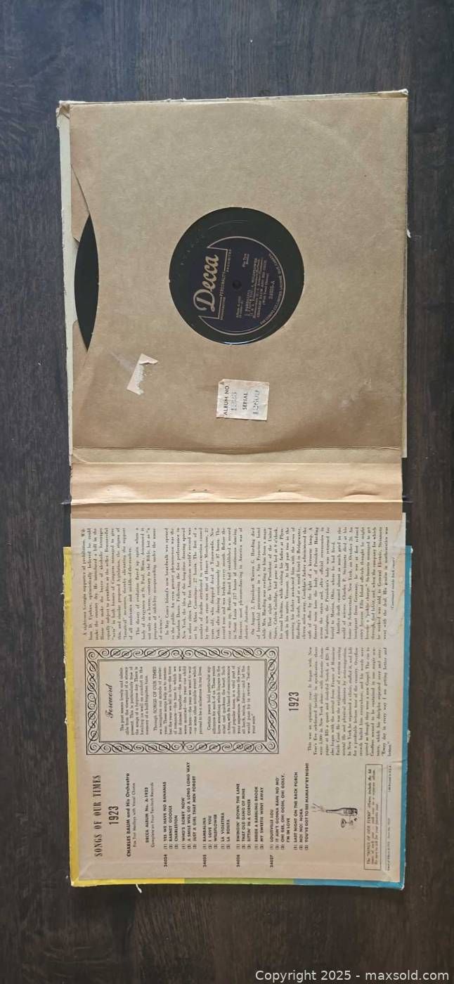 6 Decca 78 RPM shellac album books 23 records | Maxsold