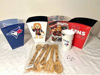 Toronto Blue Jays Cup, Bin; 3 Ottawa Senators Popcorn Bins; 5 Star Wars ...