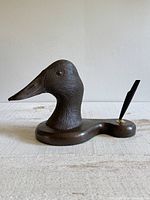 Vintage Gosset Bronzes Duck Head Pen Holder | Maxsold