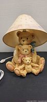 Teddy bear motif table lamp with shade | Maxsold