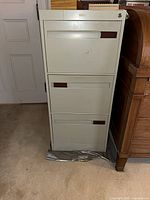 Cole 3-drawer file cabinet & boxes | Maxsold