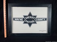 Wayne County Sheriff Patrol framed decal | Maxsold