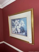 Framed signed floral print 23x17 in. image | Maxsold