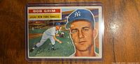 1956 Topps Bob Grim Yankees baseball card #52 | Maxsold