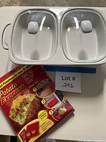 Ceramic buffet server with lids and Potato Express | Maxsold
