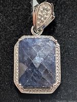 Silver Dyed Sapphire And Topaz Pendant | Maxsold