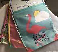 Set of three 14x17 drawstring cinch bags | Maxsold