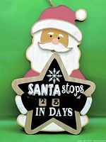 34 cm wooden Santa countdown sign | Maxsold