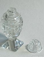 Pair vintage Bohemian cut crystal salt and pepper shakers | Maxsold