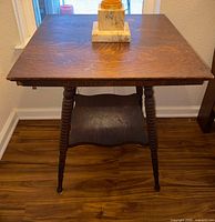 Antique Tiger Oak Two-Tier Parlor Side Table | Maxsold