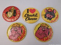 Vintage 1984 Chuck E. Cheese Metal Buttons | Maxsold