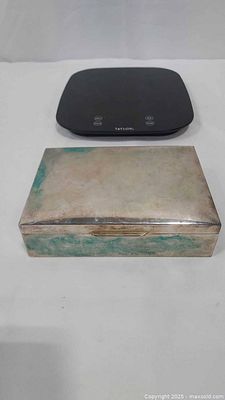Silver-Colored Metal Hinged Box With Wood Liner | Maxsold